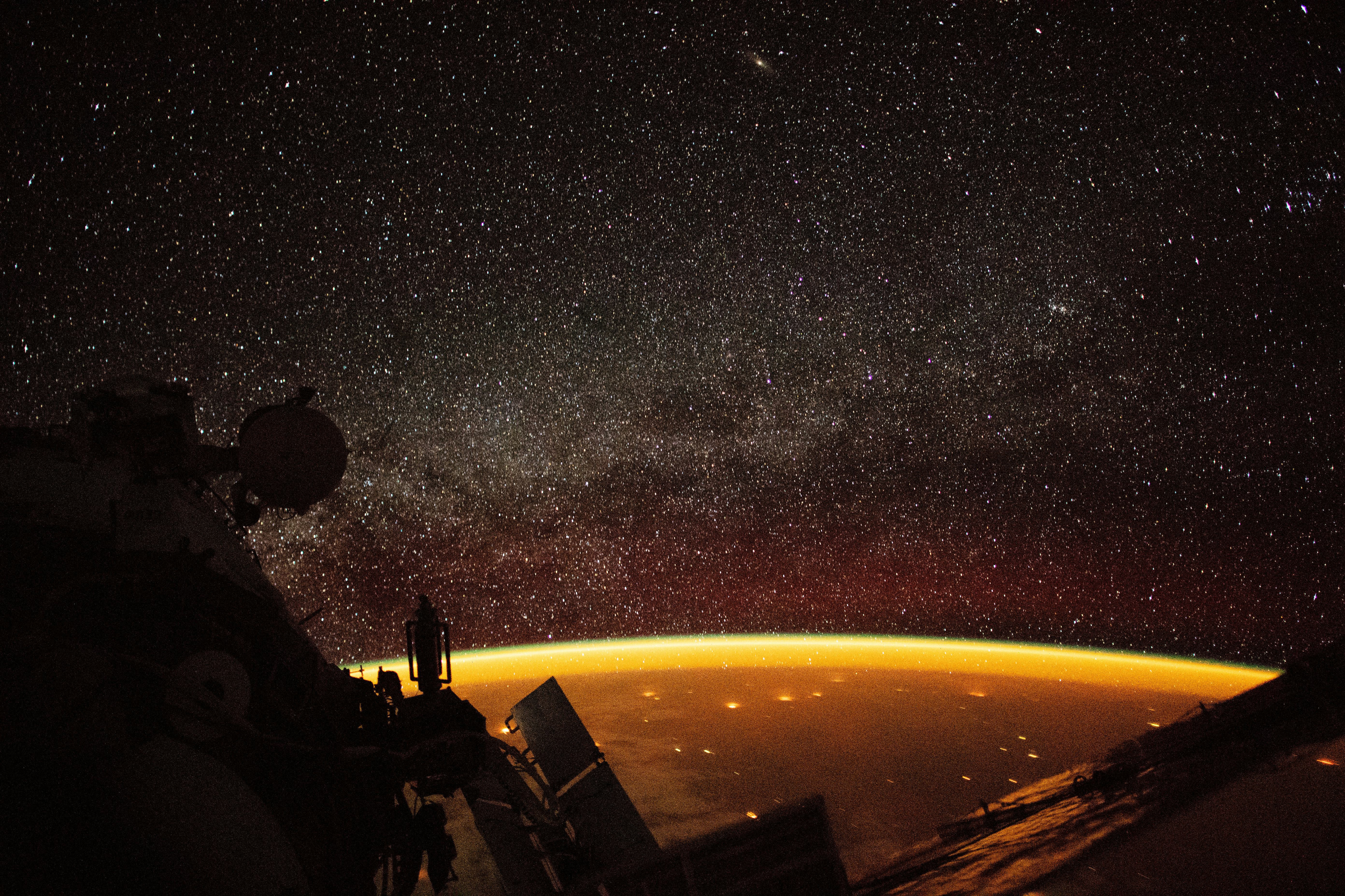 NASA's Brilliant Photo of Earth's Airglow Helps to Understand Space Weather