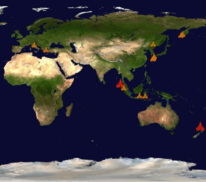 What Is a Supervolcano? Here's a Map of the Major Eruptions