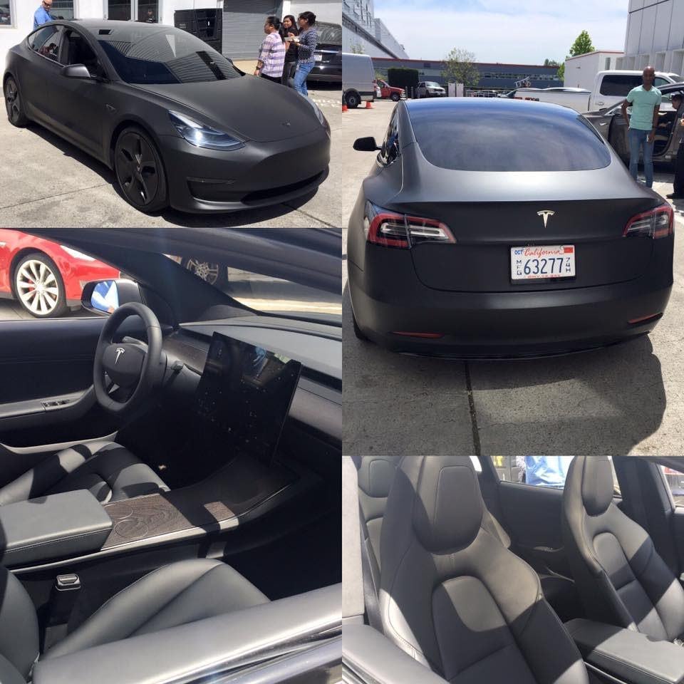 Feast Your Eyes on a Murdered-Out Tesla Model 3 Prowling California Streets