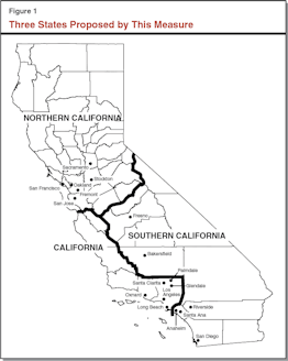 California Maps Show What It Could Look Like If Split Into 3 States