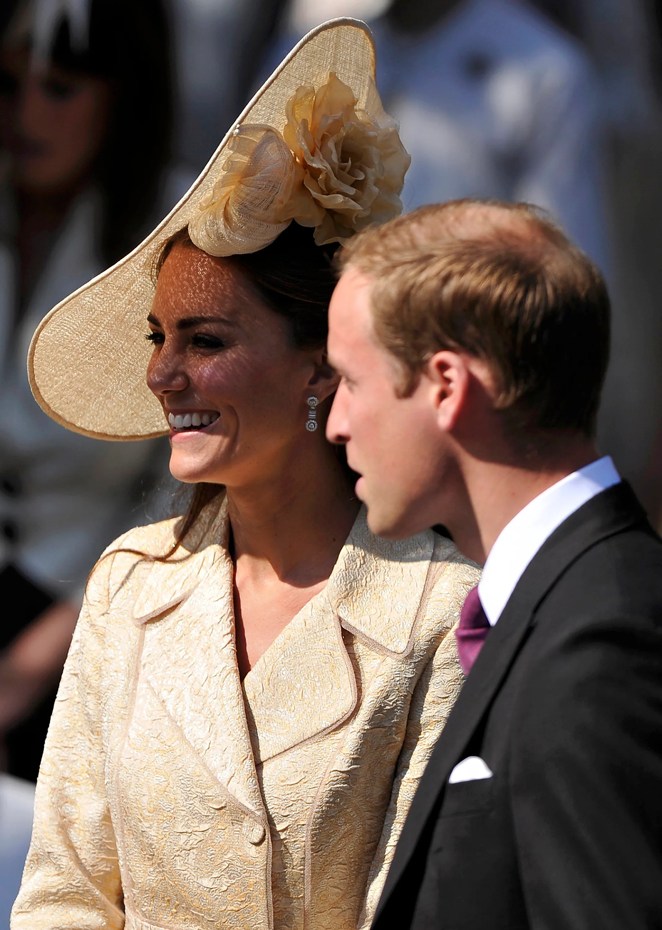 Kate Middleton Wears Cream Coat Dress To Charlotte's Christening & Here ...