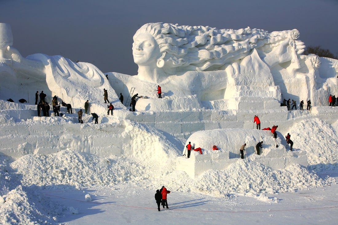 12 Wildly Impressive Snow Sculptures, Because All That Messy, Gray ...