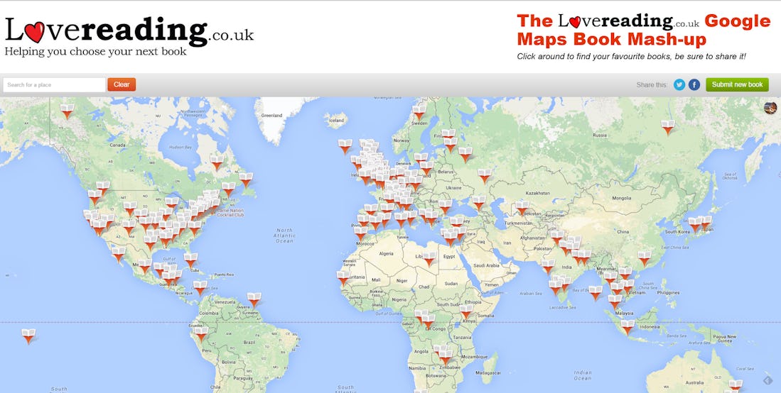 Lovereading's Google Maps Book Mashup Puts All Your Favorite Books On ...