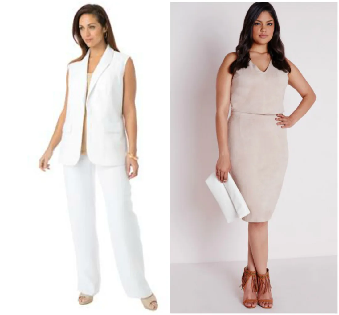How Plus Size Women Can Rock The White And Beige Look For Ultimate ...