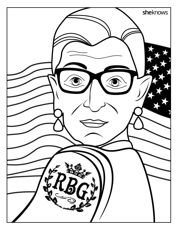 This Ruth Bader Ginsburg Coloring Book Is Perfect For Women's History Month