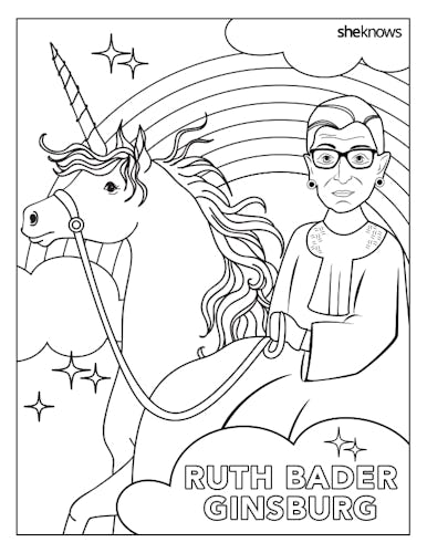 This Ruth Bader Ginsburg Coloring Book Is Perfect For Women's History Month