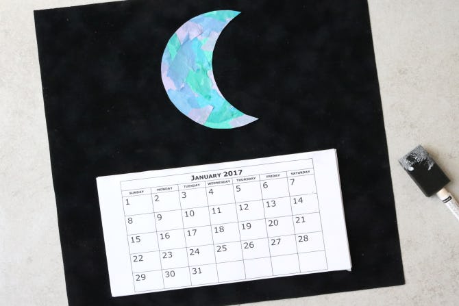 How To Make A DIY 2017 Calendar With A Moon Design To Welcome The New Year