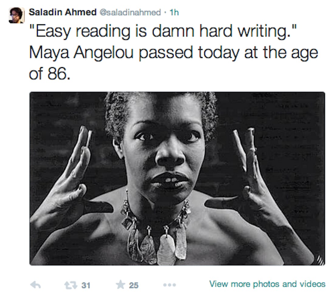 Maya Angelou Dead at 86: The Poet's Most Inspiring Quotes on Writing