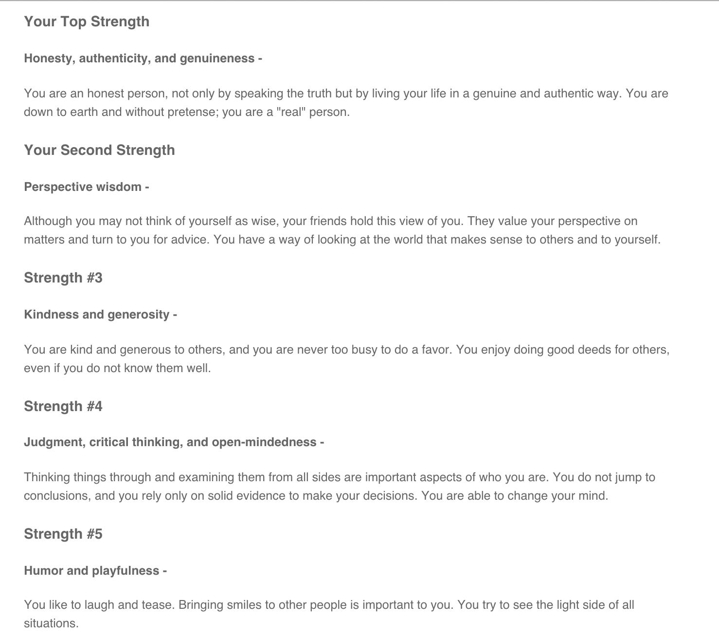 The Signature Strength Test Reveals Your Top 5 Strengths, And They May ...