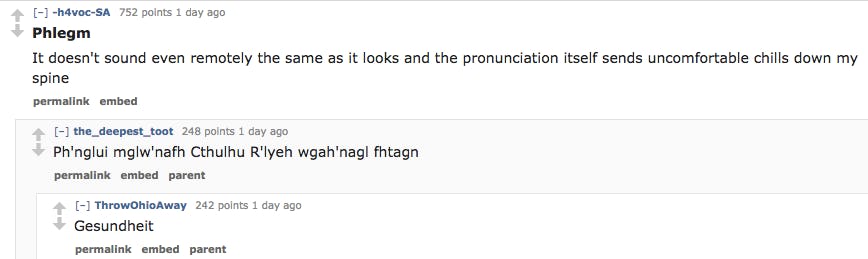 The Grossest Words In The English Language According To Reddit Will ...