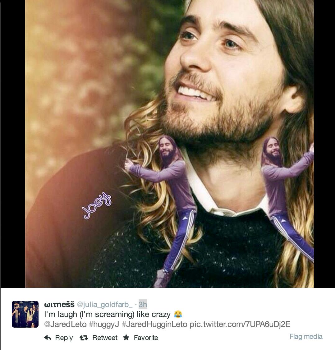 Jared Leto Hugging Things Will Probably Be Your New Favorite Meme Ever