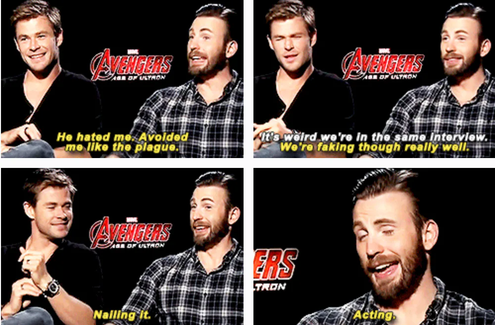Chris Evans & Chris Hemsworth's 'Age of Ultron' Interviews Prove That ...