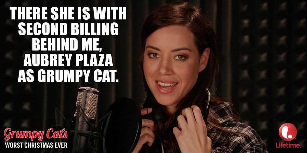 'Grumpy Cat's Worst Christmas Ever' Was Made Watchable By Aubrey Plaza ...