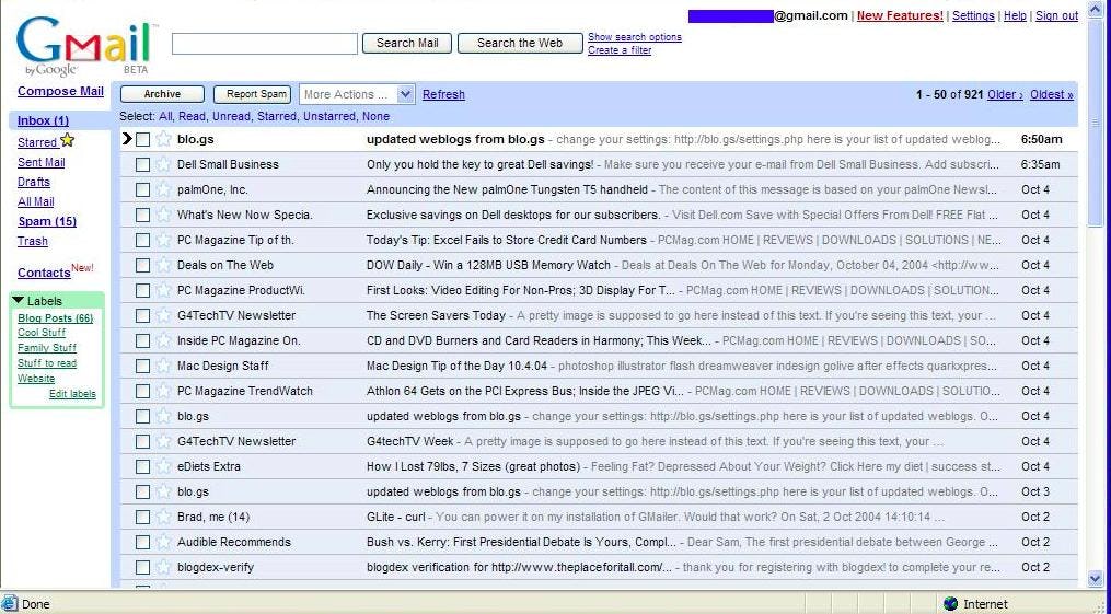 Here's What Gmail Looked Like In 2004, The Year Your Favorite Inbox Was ...