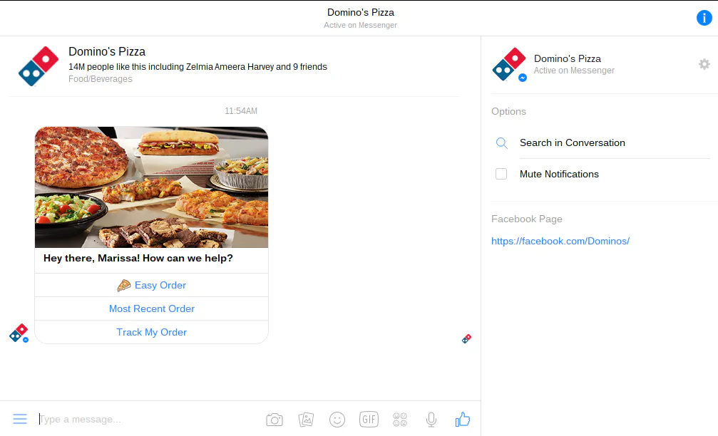 How To Order Domino's Pizza With Facebook Messenger, Because Pizza ...