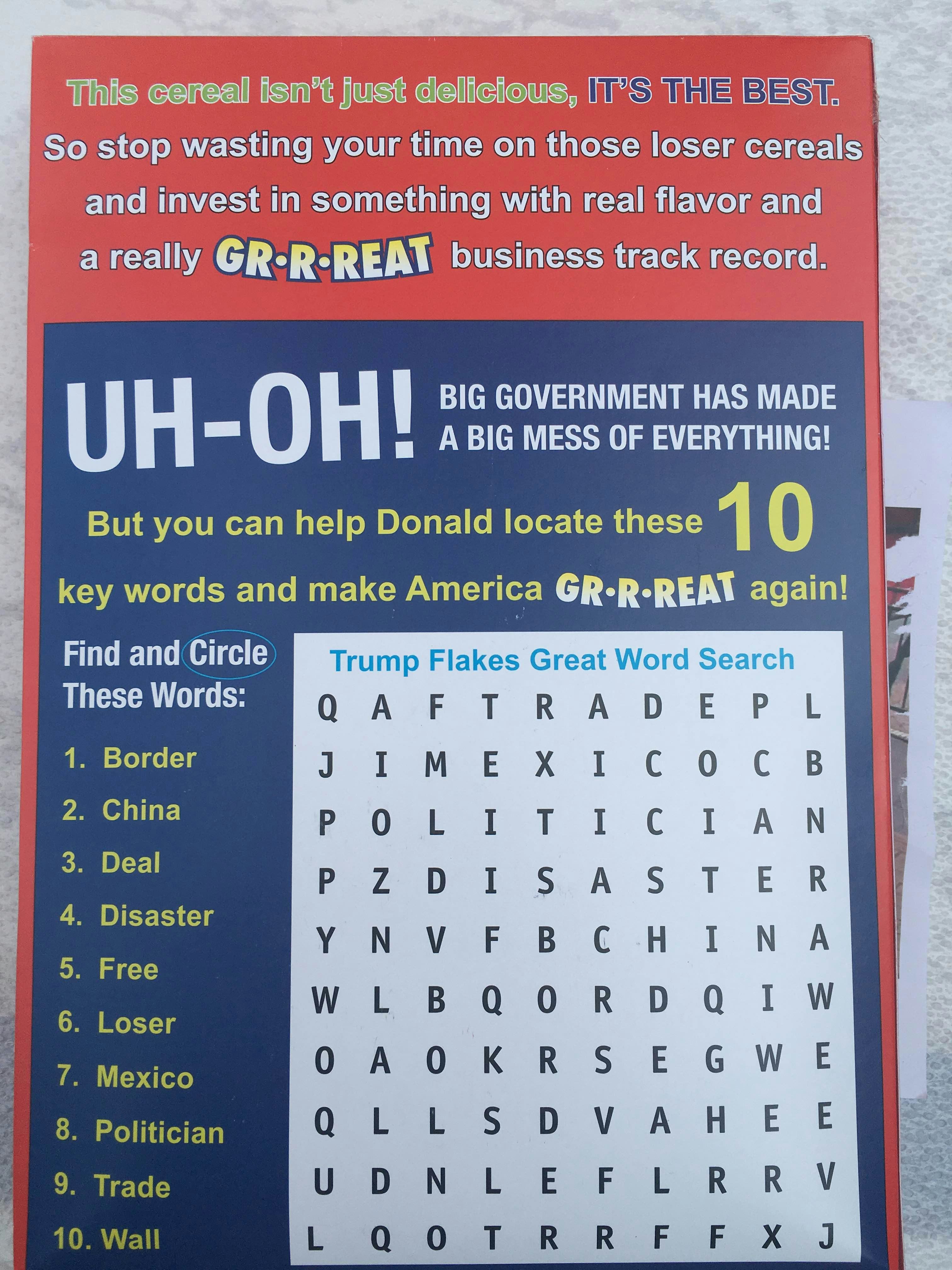 "Trump Flakes" & "Clinton Crunch" Cereal Are One Of The Most Exclusive ...