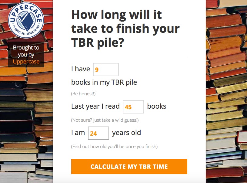 Read It Forward's To Be Read Calculator Gives You A Glimpse Of Your ...