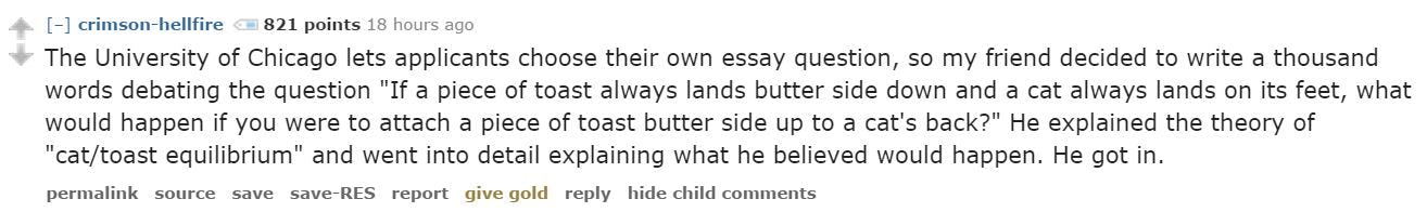 The Most Memorable College Admissions Essays Reddit Has Ever Seen Will ...