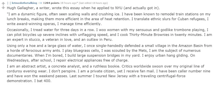 The Most Memorable College Admissions Essays Reddit Has Ever Seen Will ...