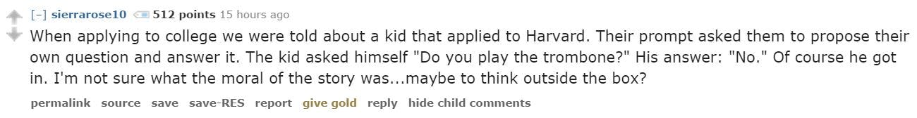 The Most Memorable College Admissions Essays Reddit Has Ever Seen Will ...