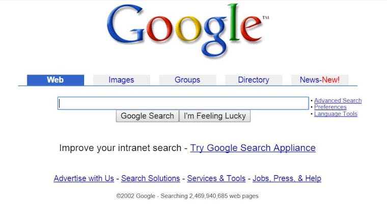 What Did Google Used To Look Like? A Visual History Of Everyone's ...