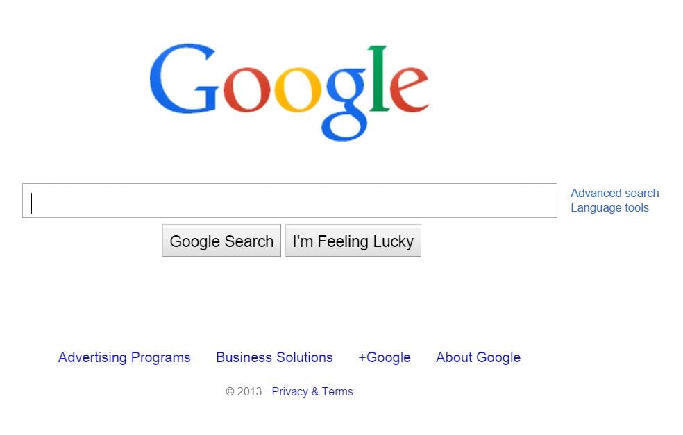 What Did Google Used To Look Like? A Visual History Of Everyone's ...