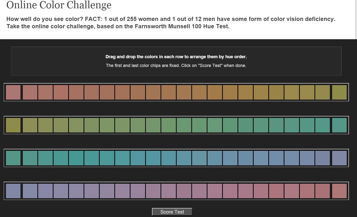 Can The Farnsworth-Munsell 100 Hue Test Help Us Understand “The Dress ...