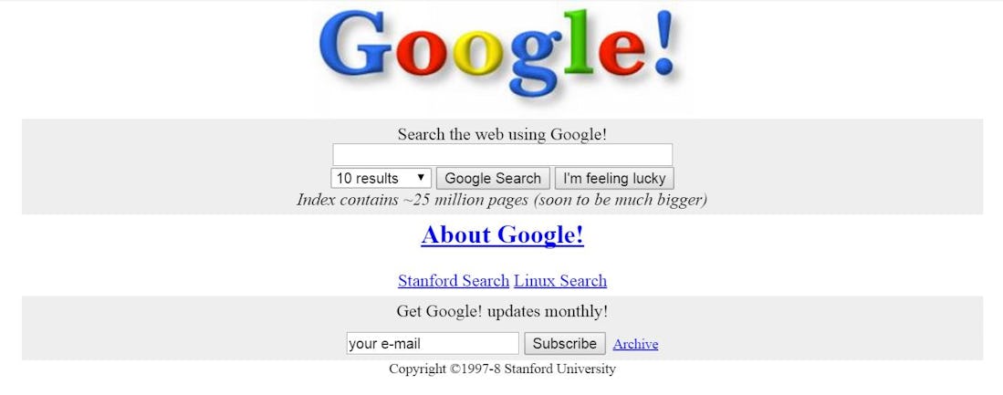 What Did Google Used To Look Like? A Visual History Of Everyone's ...