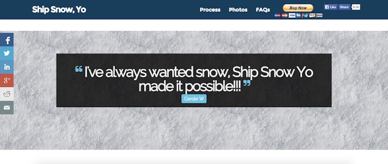 "Ship Snow, Yo" Ships Fresh Boston Snow To Your Doorstep, Because ...