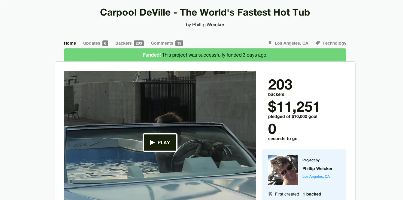 Meet Carpool DeVille, The Hot Tub-Car Hybrid Of Your Dreams