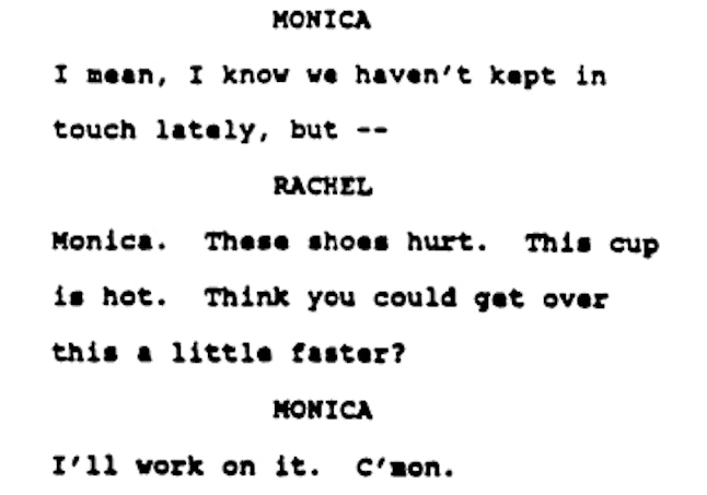 Comparing 'Friends' First Episode To The Unaired 'Friends' Pilot Script ...