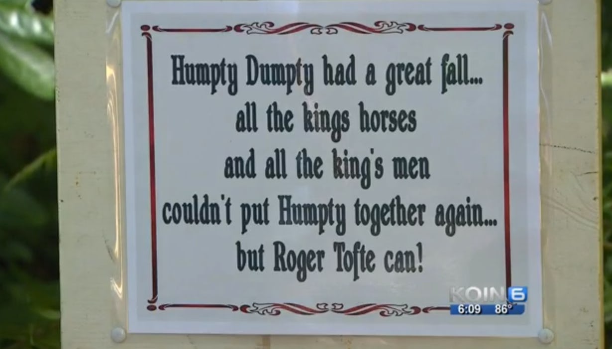 Humpty Dumpty Had A Great Fall, Literally, At Oregon's Enchanted Forest