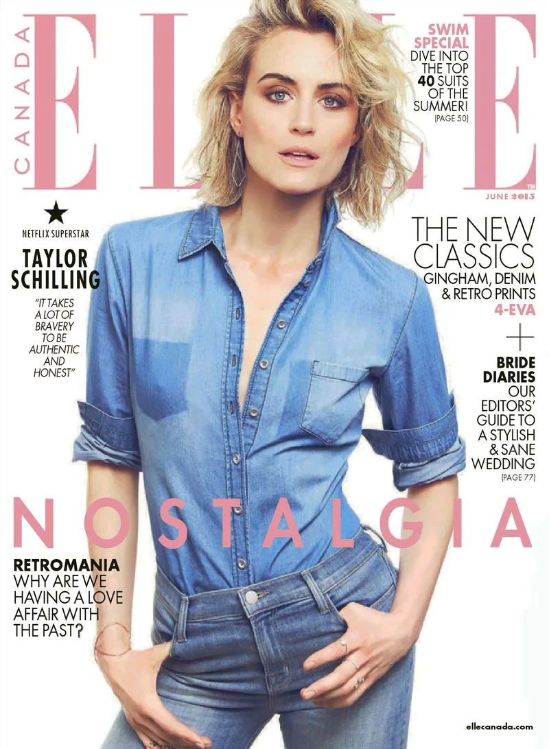 Taylor Schilling Covers 'ELLE' Canada, Does Contouring And The Canadian ...