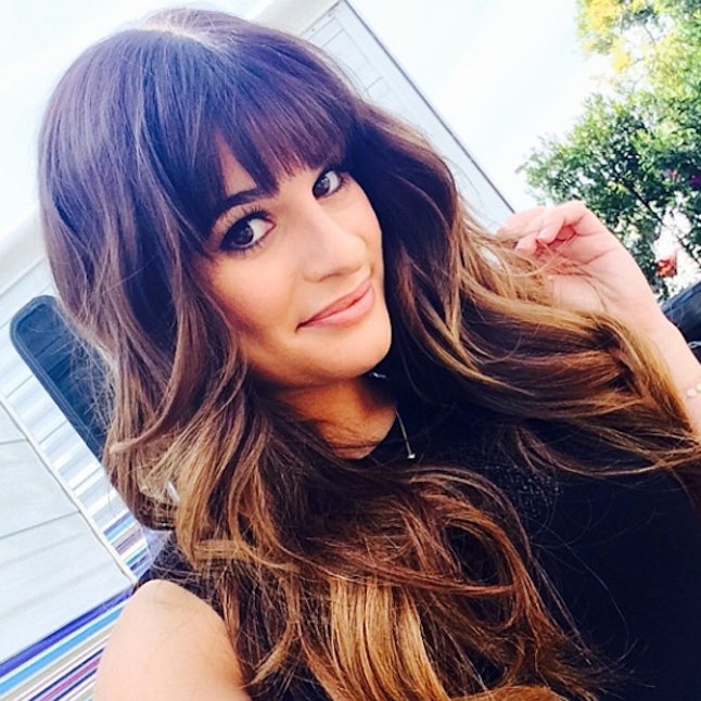 13 Lea Michele Bangs Styles That Prove She Has The Best, Most Versatile ...