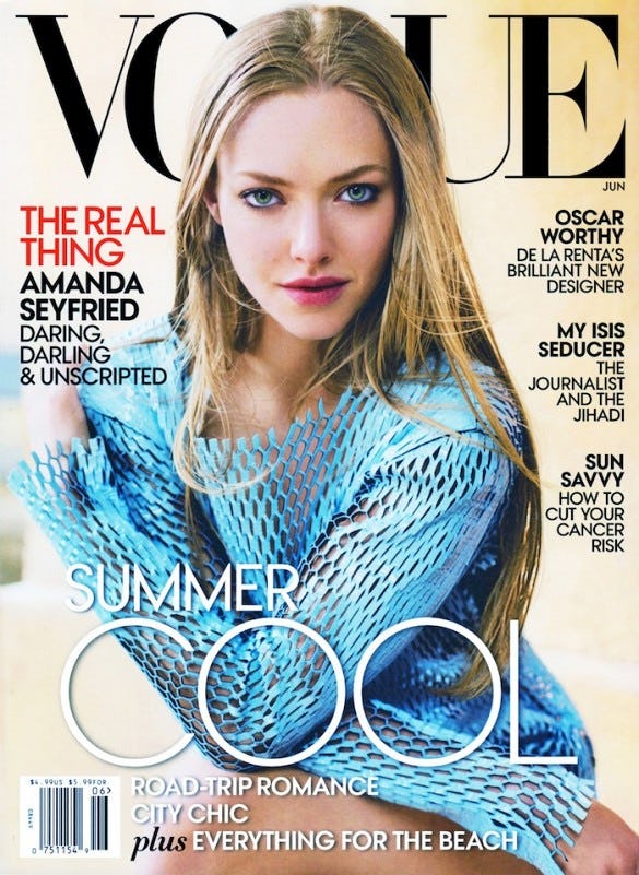 Amanda Seyfried Does 'Vogue' Cover With An Awesome, Michelle Pfeiffer Vibe