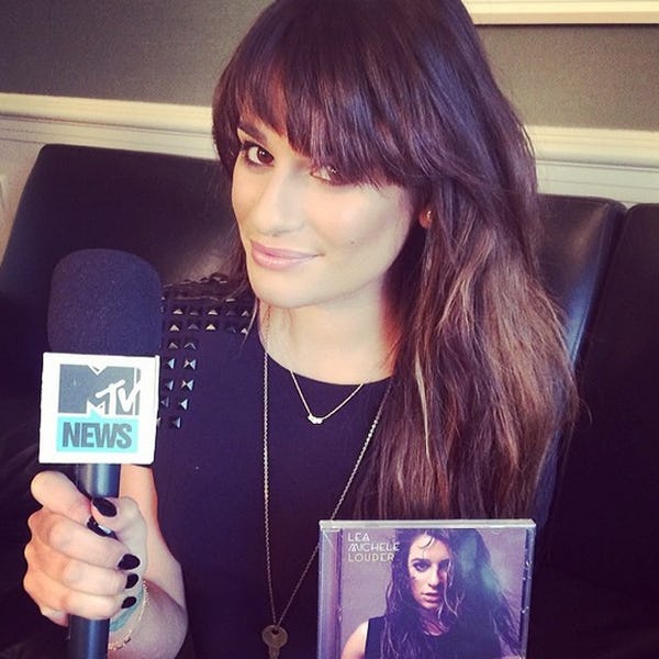 13 Lea Michele Bangs Styles That Prove She Has The Best, Most Versatile ...