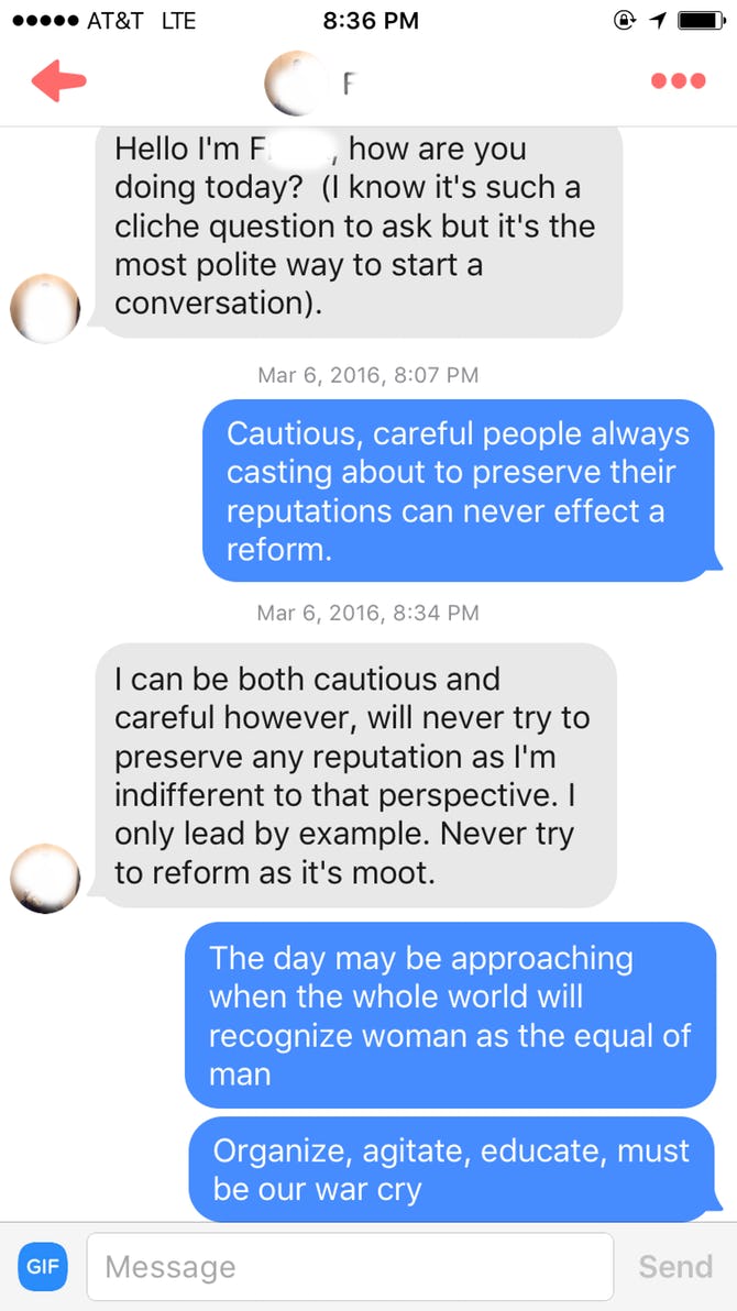I Tried Using Only Susan B. Anthony Quotes On Tinder, And Here's What ...