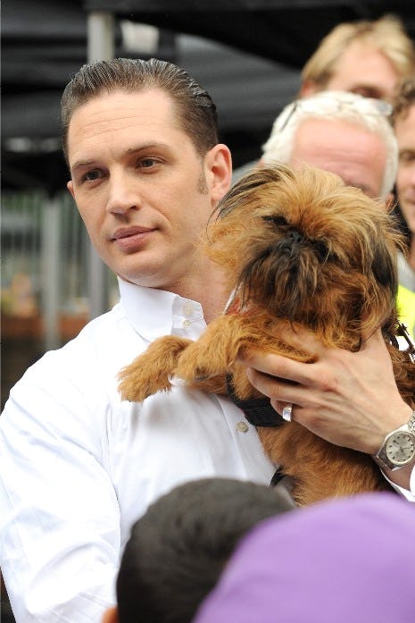 11 Pictures Of Tom Hardy With Dogs Because You Deserve To Take 5 ...