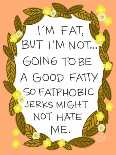 Rachele Cateyes' 'Glorifying Obesity' Illustrations Fight Fatphobia ...