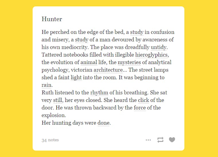 The Dictionary Stories Tumblr Spins Tales Out Of Sentences In The ...