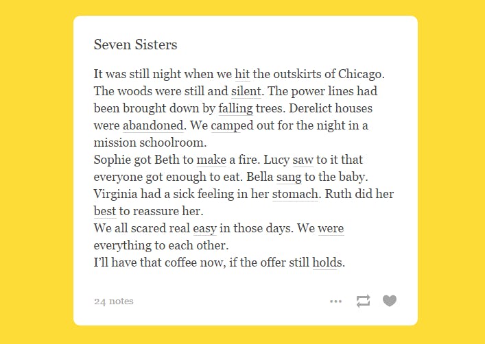 The Dictionary Stories Tumblr Spins Tales Out Of Sentences In The ...