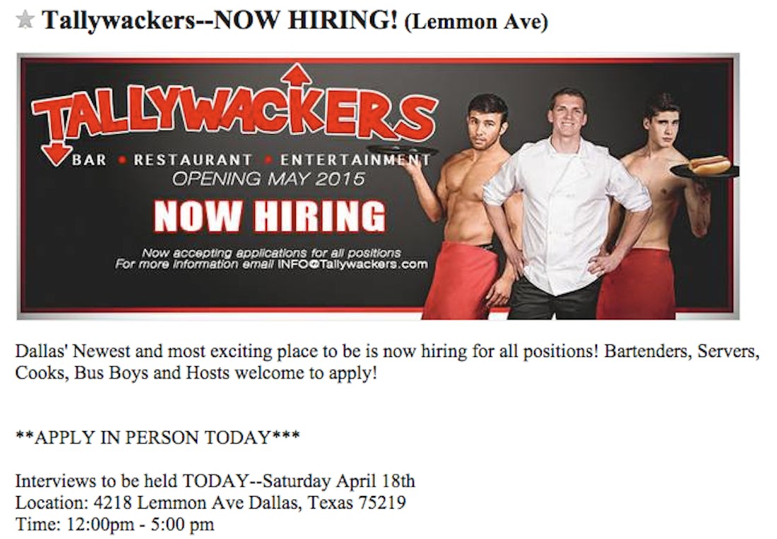 "Tallywackers" Is Being Called A "Male Hooters", And No, Unfortunately ...