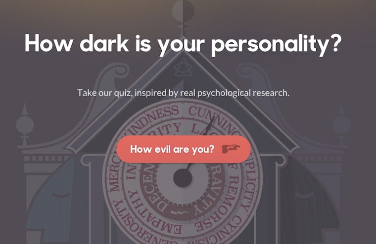 This Dark Triad Personality Test Will Tell You What Your Terrified ...