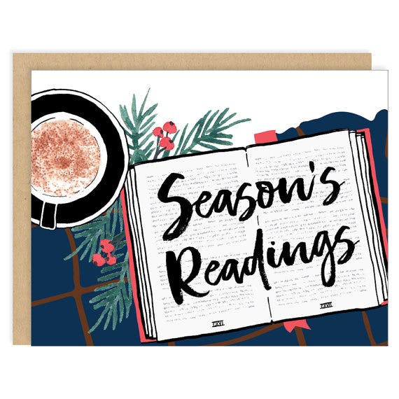 13 Holiday Cards For Book-Lovers Who Love Reading During The Holidays