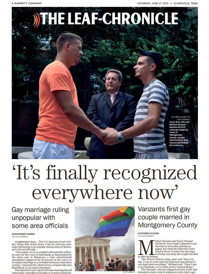 Gay Marriage Reactions From Newspapers Across The United States Are ...