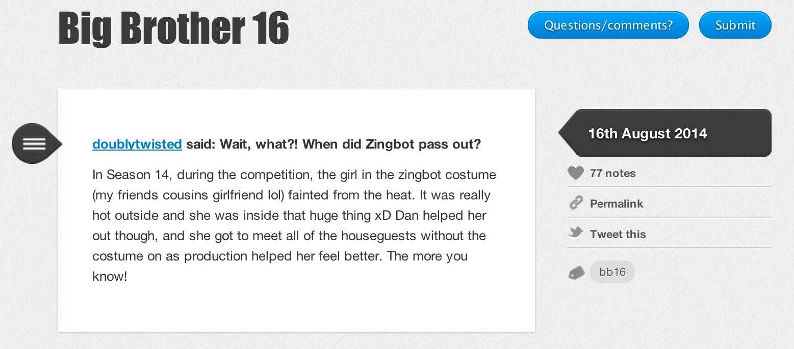 Who Is 'Big Brother's' Zingbot 3000? We Investigate the Major Mystery