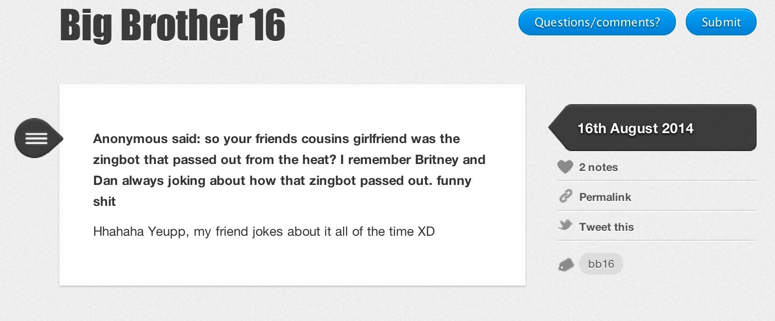 Who Is 'Big Brother's' Zingbot 3000? We Investigate the Major Mystery