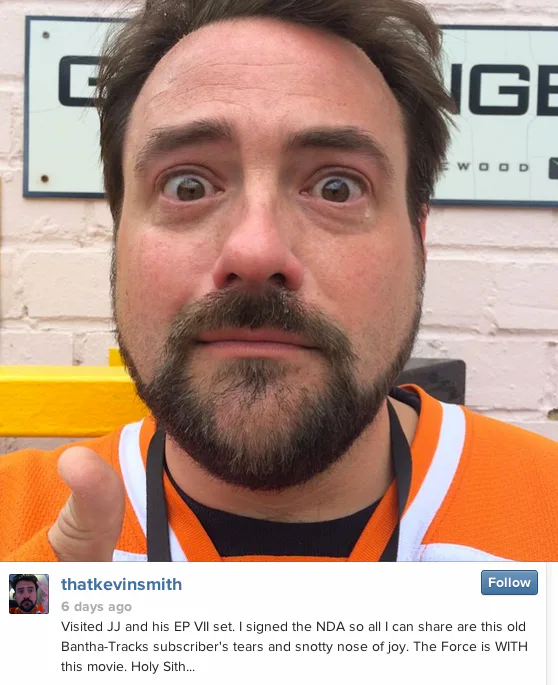 Kevin Smith Visits 'Star Wars Episode VII's Set & His Words Will Ease ...
