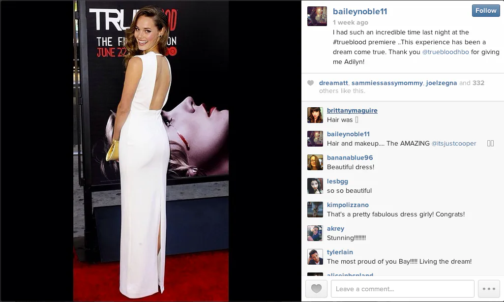 Adilyn Bellefleur Actress Bailey Noble Links 'True Blood' To Fellow ...