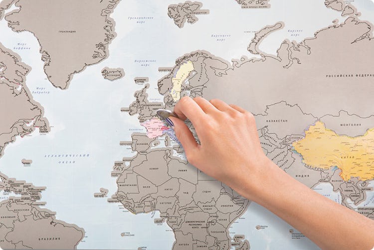 This Scratch-Off Map Lets You Document All The Places You've Been, In ...